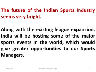 Sports management in india | PPTX