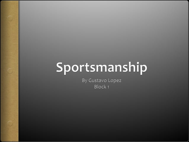Sportsmanship | PPT