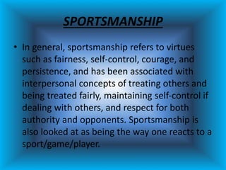 Sportsmanship miguel | PPT