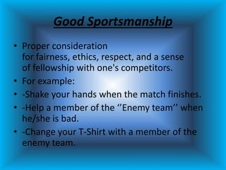 Sportsmanship miguel | PPT