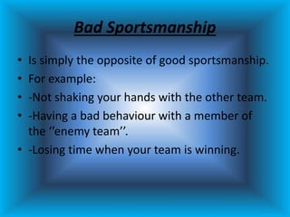 Sportsmanship miguel | PPT