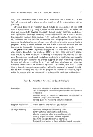 Sports marketing consulting strategies | PDF