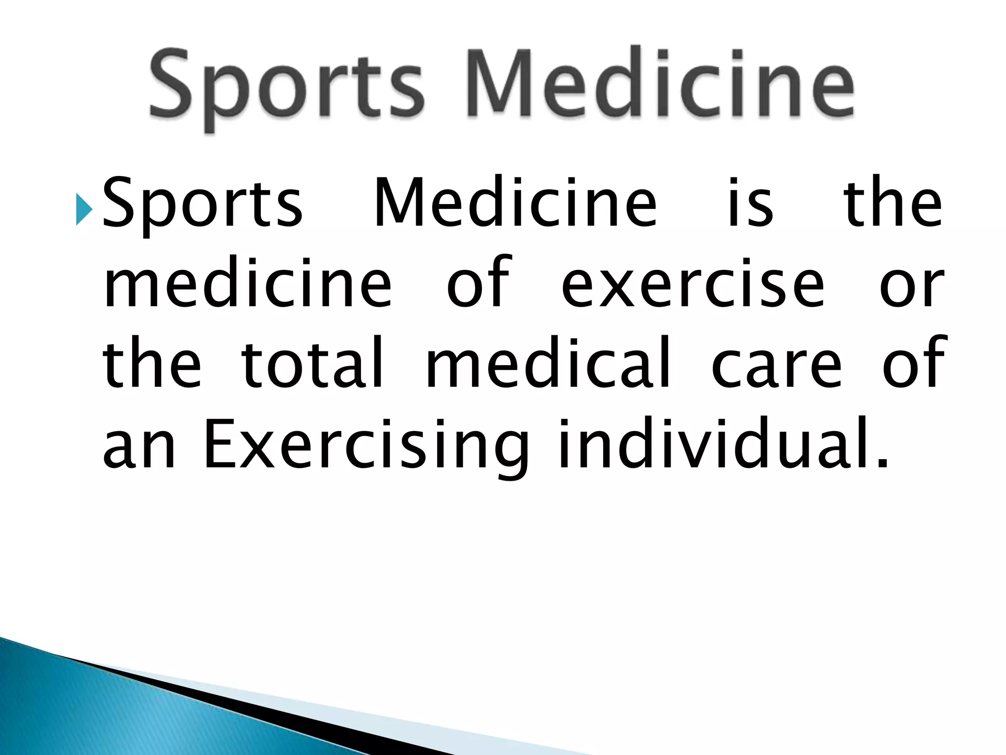 Sports medicine treatment and rehabilitation-Dr Sahir Pall | PPT