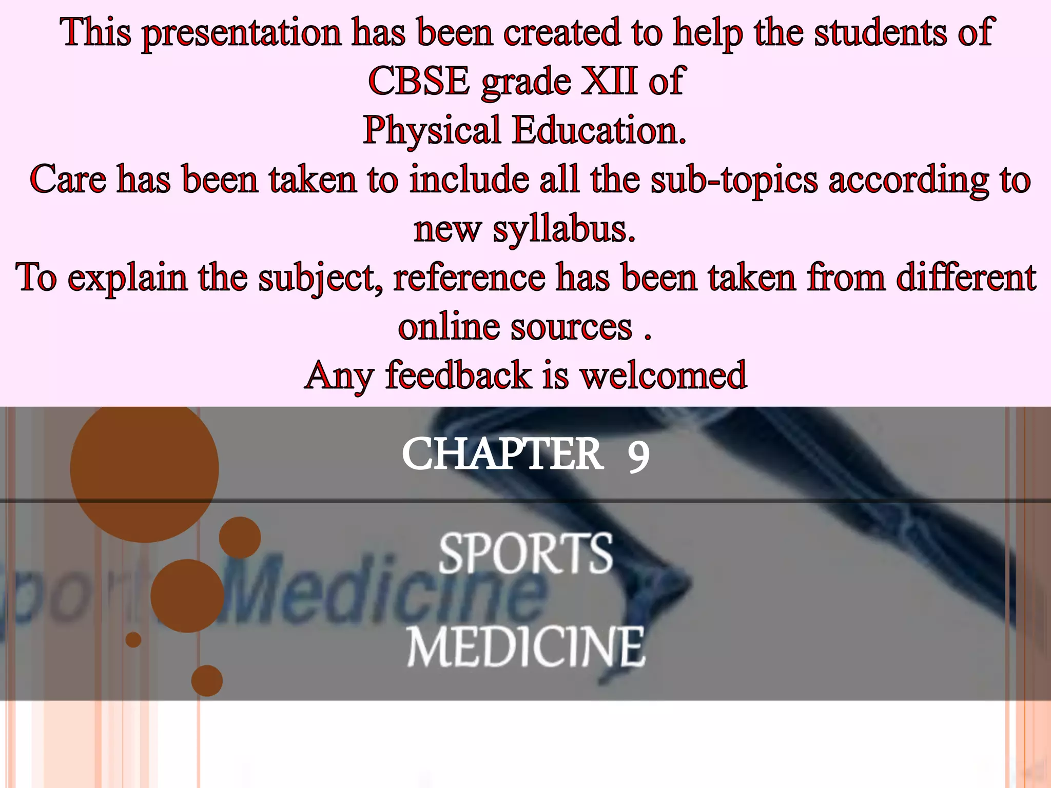 Sports Medicine | PPTX