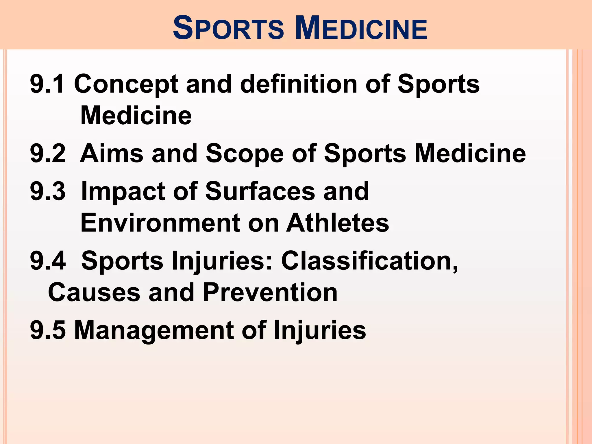 Sports Medicine | PPTX