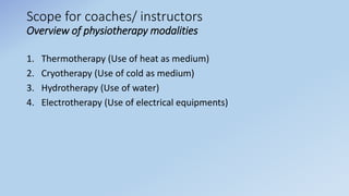 Sports medicine, physiotherapy and rehabilitation.pptx