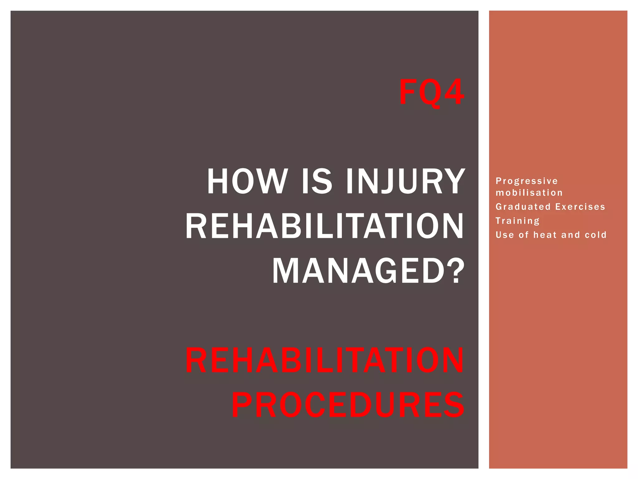 Sports medicine rehabilitation_procedures | PPTX