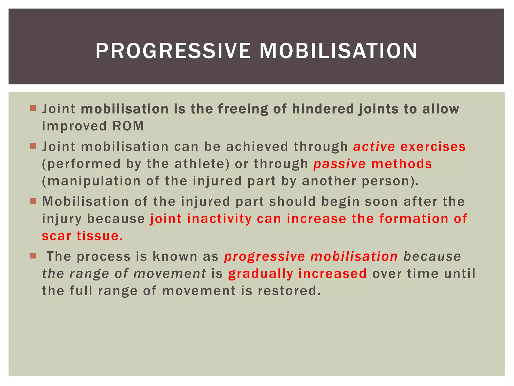 Sports medicine rehabilitation_procedures | PPTX