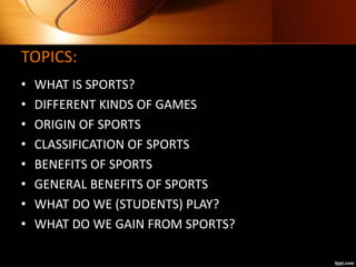 Sports And Health | PPTX