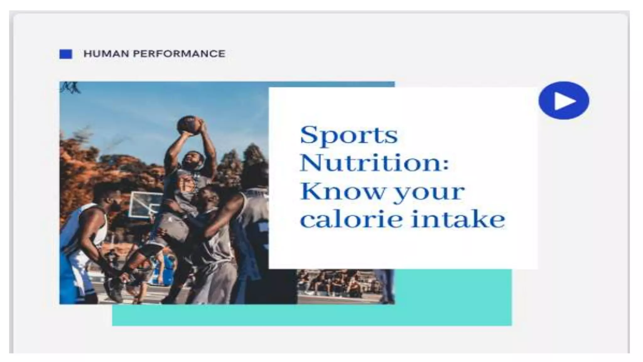 Sports nutrition - calorie calculation method | PPT