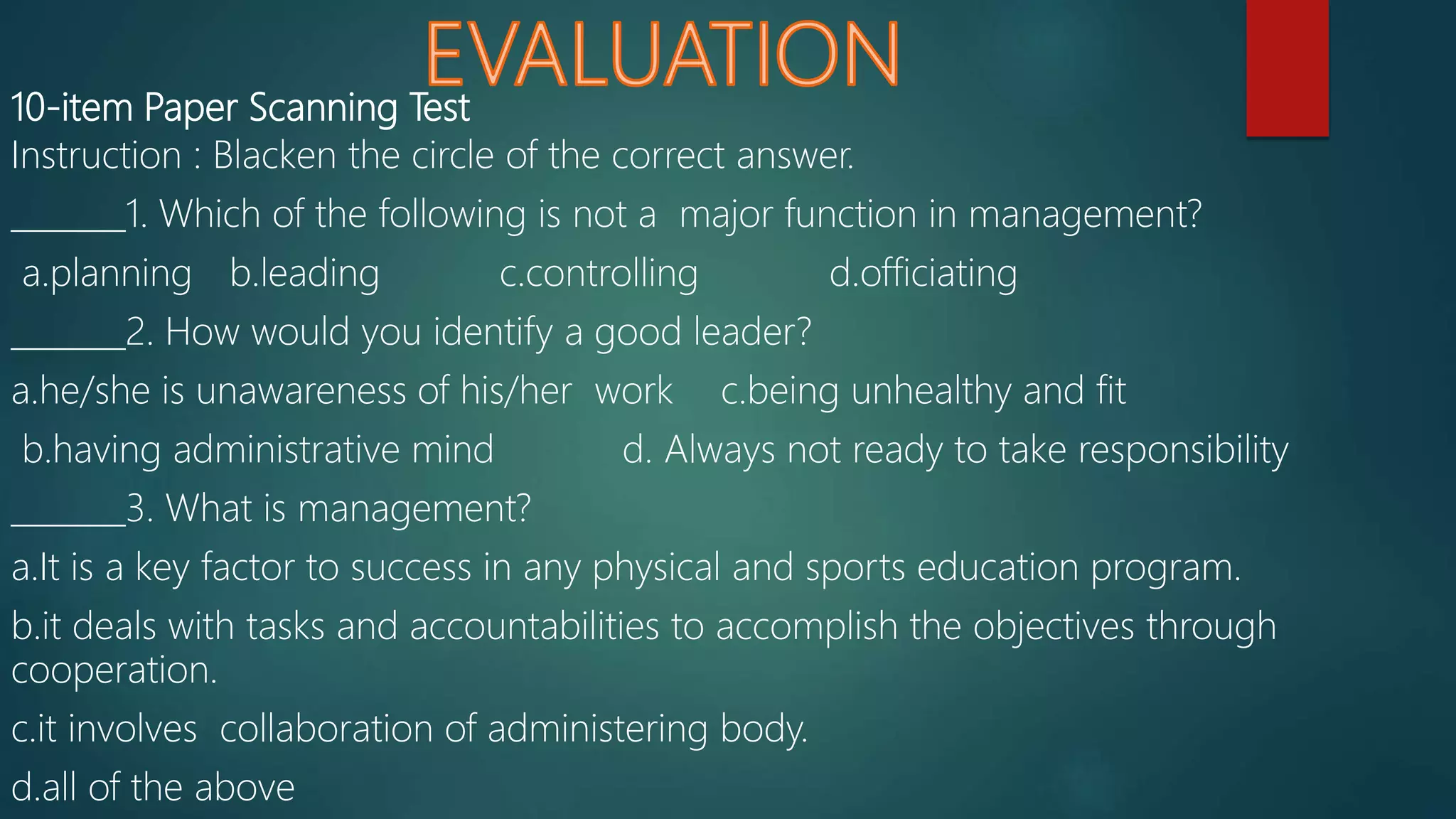 Sports organization and management demo teaching 2 nd cot | PPTX