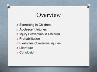 u3025929 Sports Pedagogy- Adolescent Injury Prevention | PPTX