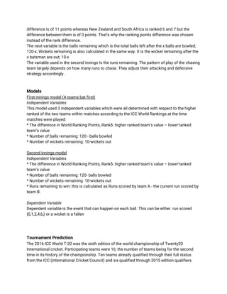 Sports performance modelling in 100 ball | PDF | Cricket | Sports