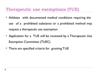 drugs used in sports pharmacology and pharmacotherapeutics | PPT
