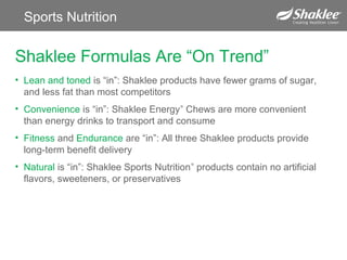 Shaklee Sports Nutrition | PPT