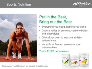 Shaklee Sports Nutrition | PPT