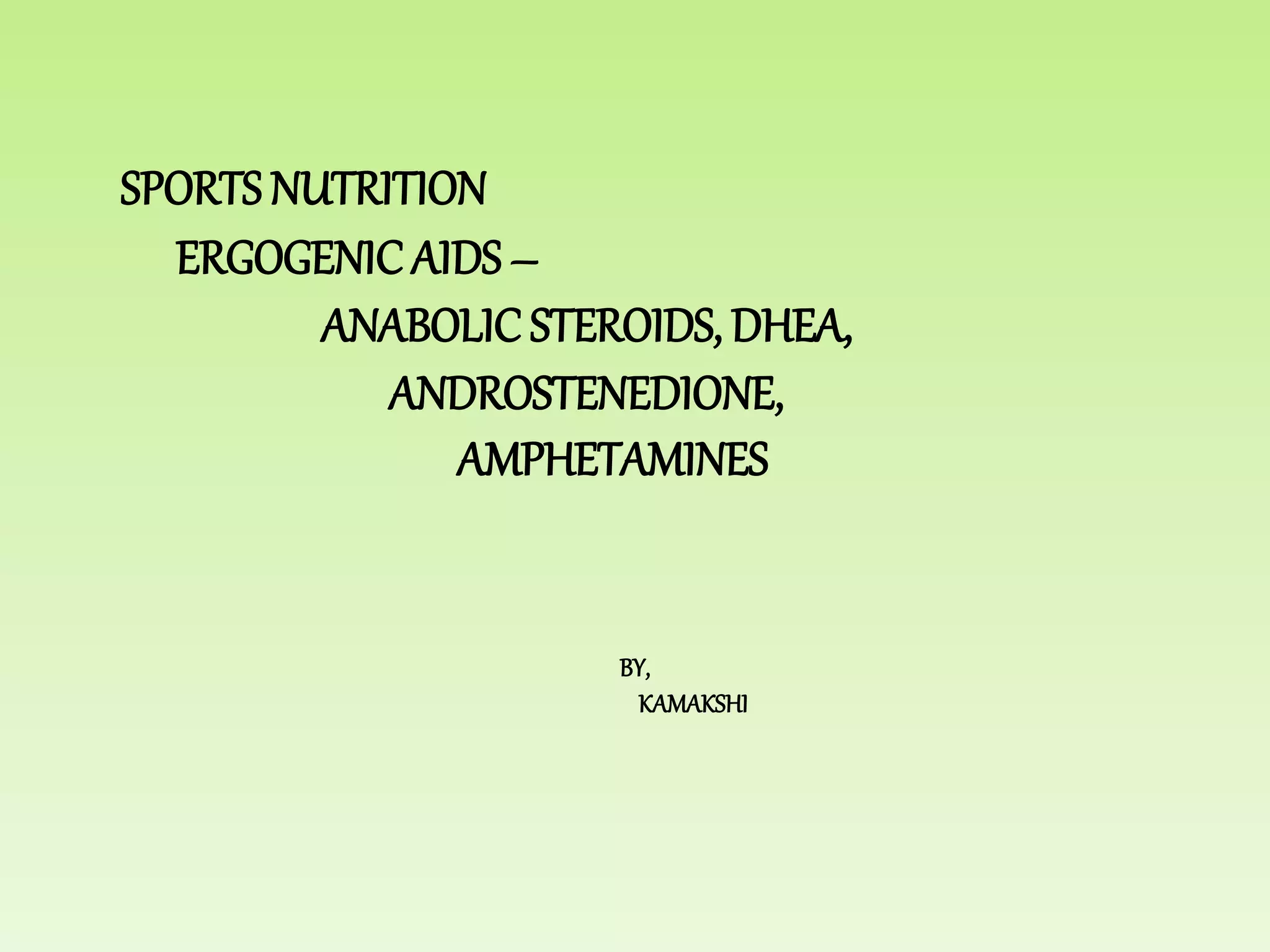 ERGOGENIC AIDS | PPTX