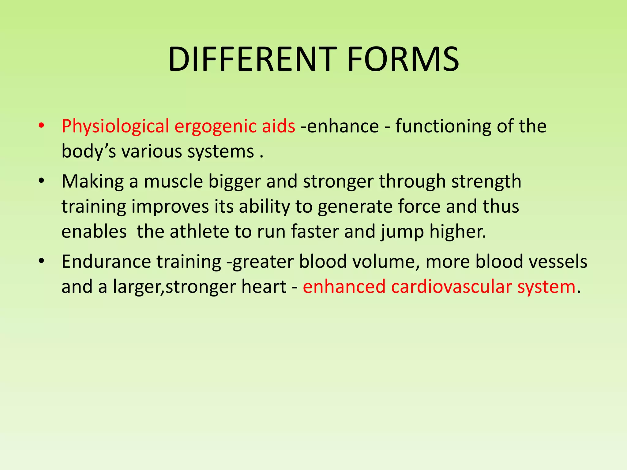ERGOGENIC AIDS | PPTX
