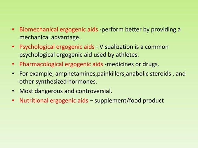 ERGOGENIC AIDS | PPTX | Hormonal Disorders | Endocrine and Metabolic ...