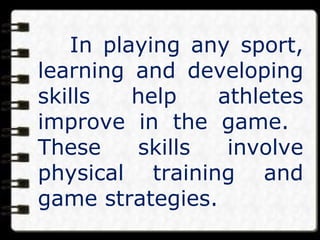 Important Aspects to Consider in Learning a Sport | PPT