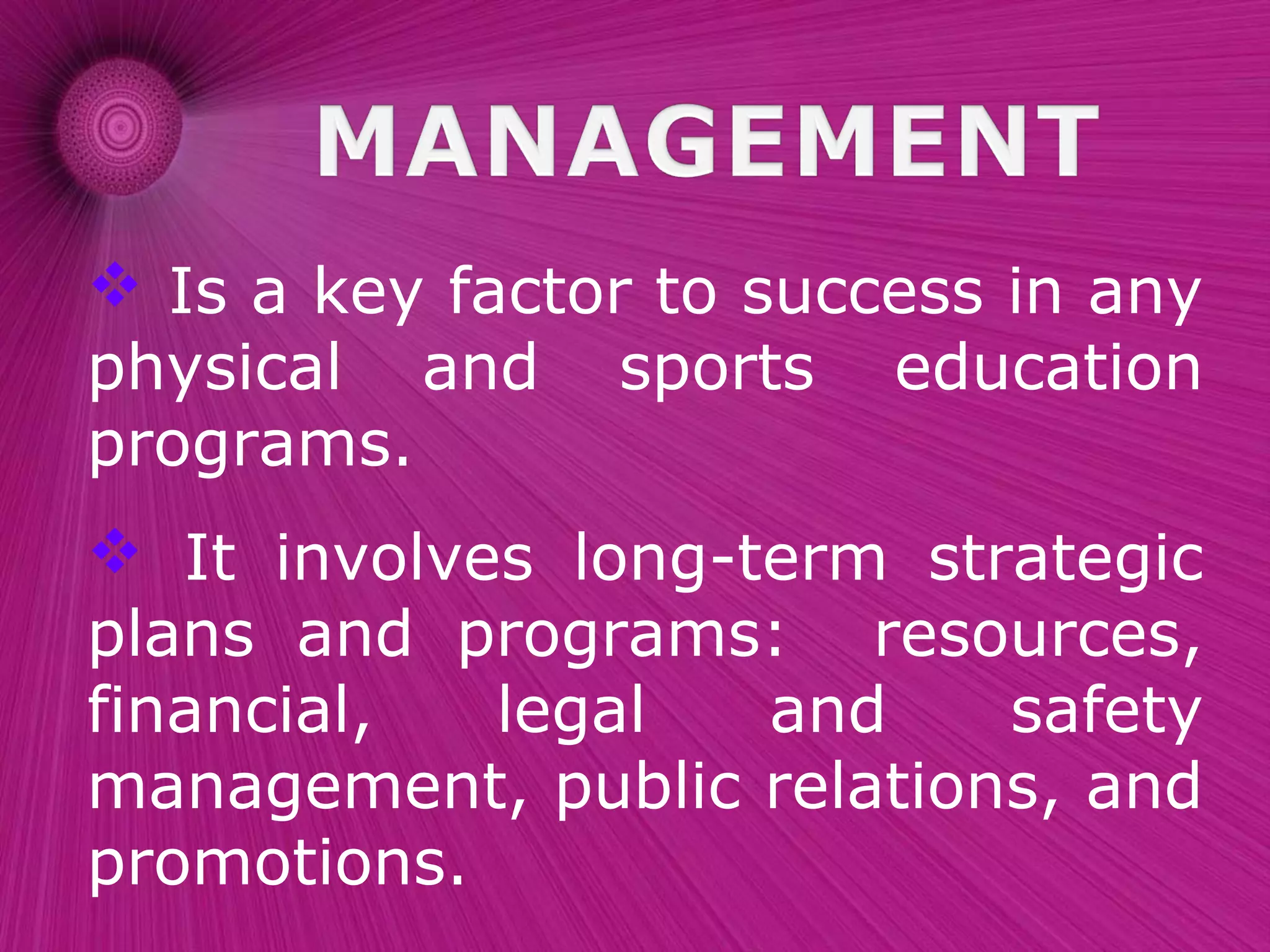 Organization and Management of Sports Events | PPT