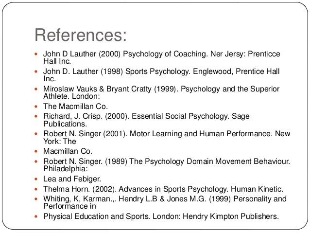 Sports psychology intro