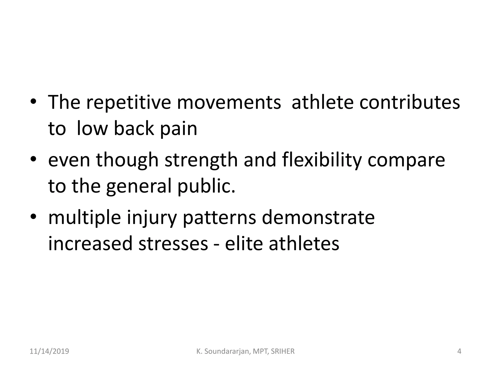 Sports related injuries of lumbopelvic region | PPTX