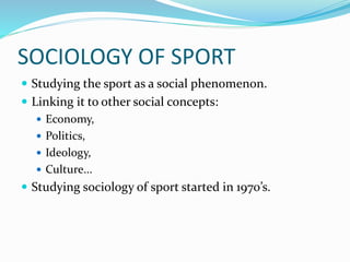 Sports&soc ses 05 social function in sport | PPTX