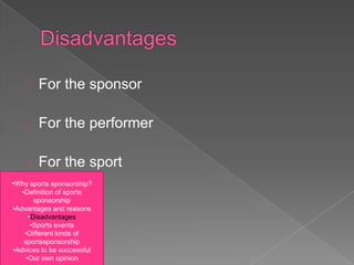 Sports sponsorship 3MKB | PPT
