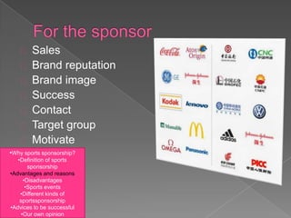 Sports sponsorship 3MKB | PPT