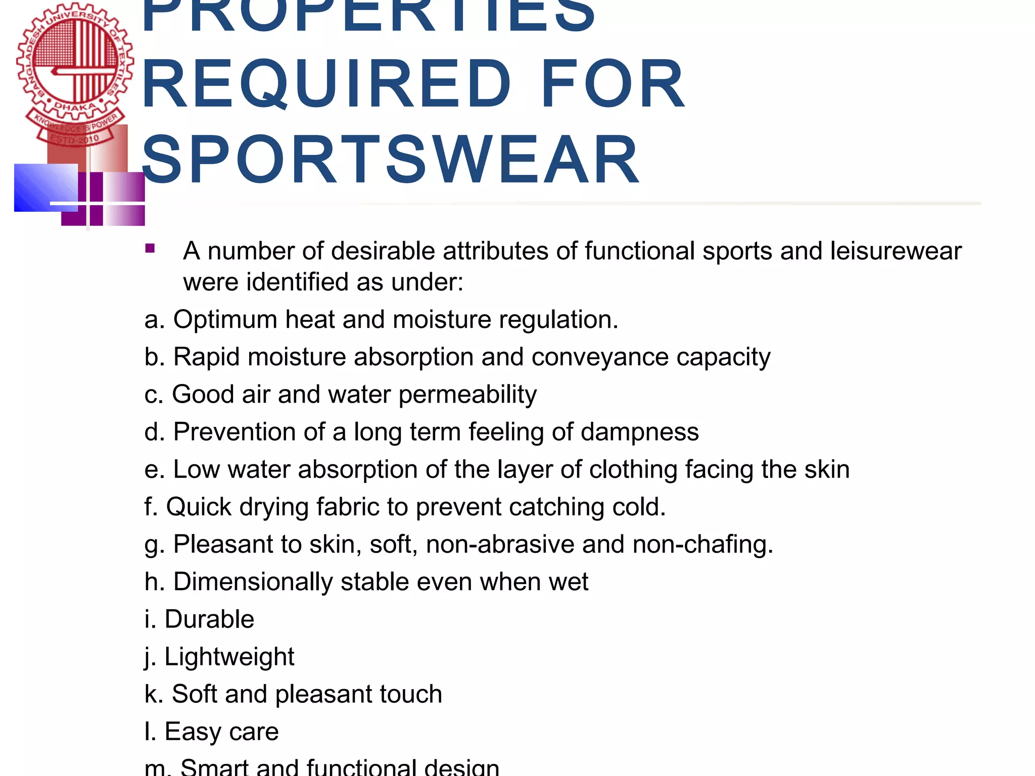 Sports textile | PPT