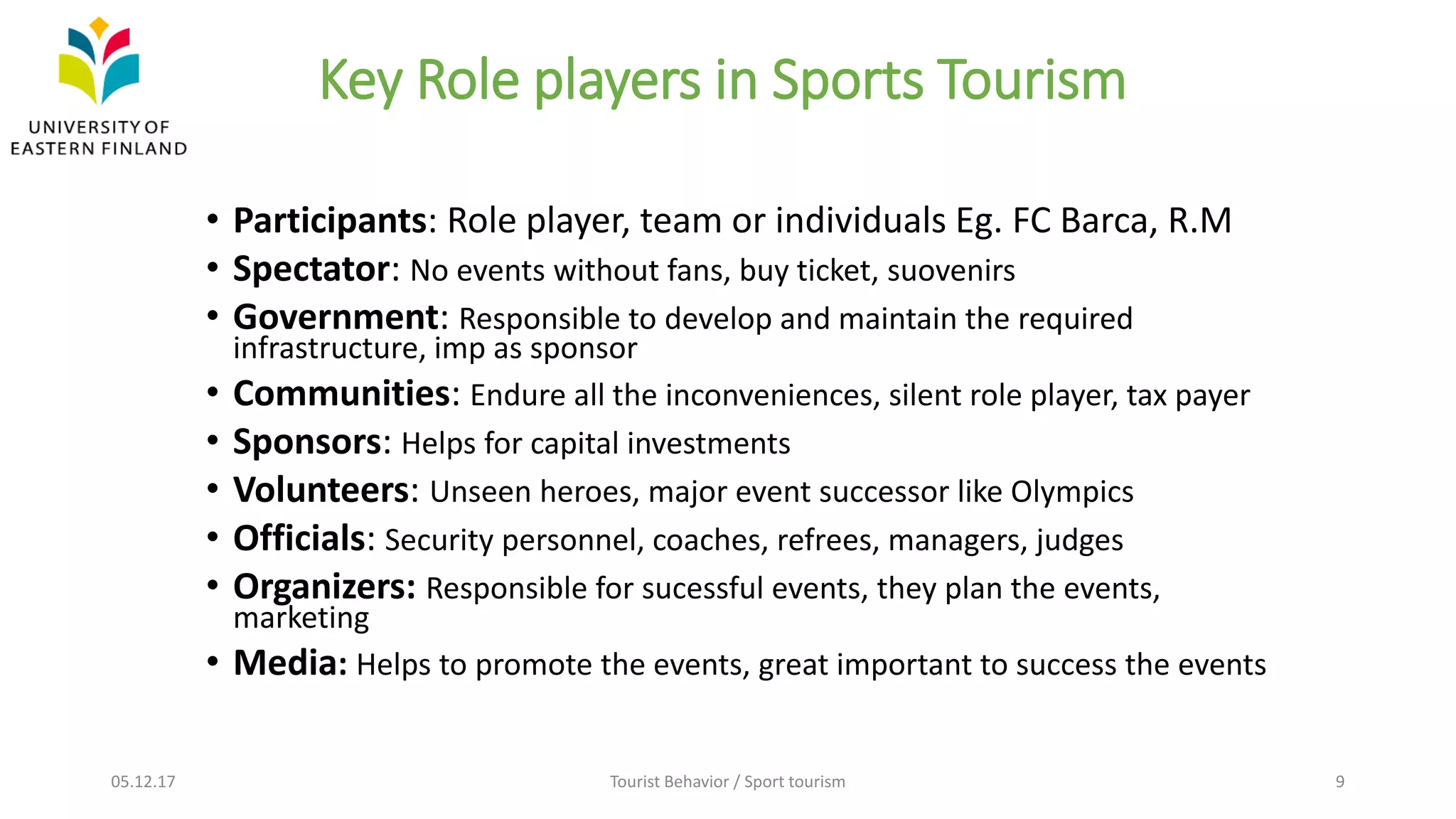 Sports tourism | PPTX