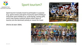 Sports tourism | PPTX