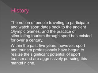 Sports tourism | PPTX