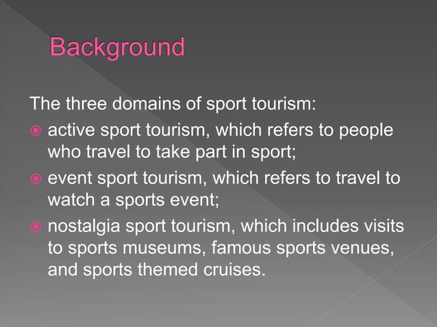 Sports tourism | PPTX