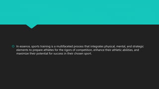 SPORTS TRAINING : Meaning, importance and Principles | PPTX