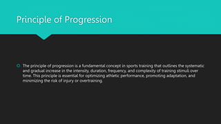 SPORTS TRAINING : Meaning, importance and Principles | PPTX