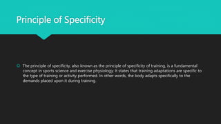 SPORTS TRAINING : Meaning, importance and Principles | PPTX