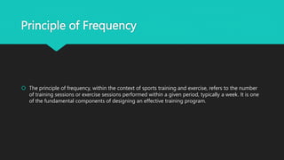 SPORTS TRAINING : Meaning, importance and Principles | PPTX