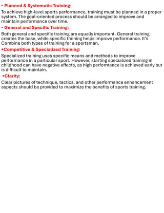 Sports training meaning, Definition, Aims and importance | PDF