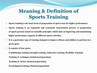 Aim, Objectives and Principles of Sports Training | PPTX
