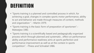 Sports training meaning | PPTX