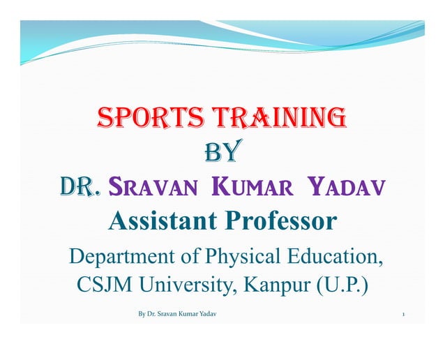 Sports training pdf | PPT