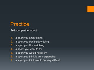 ESL Sports Vocabulary | PPTX