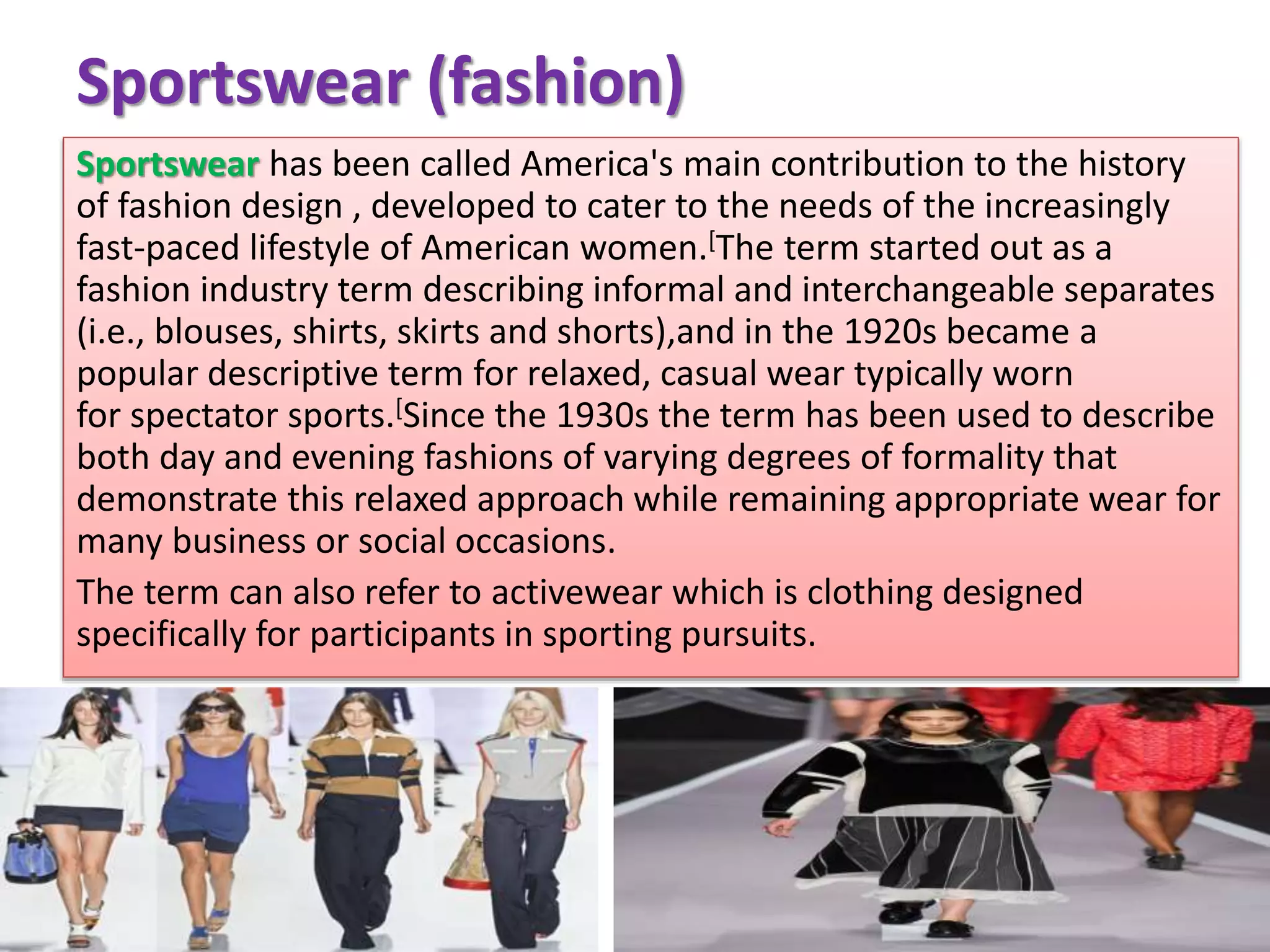 Sportswear | PPTX