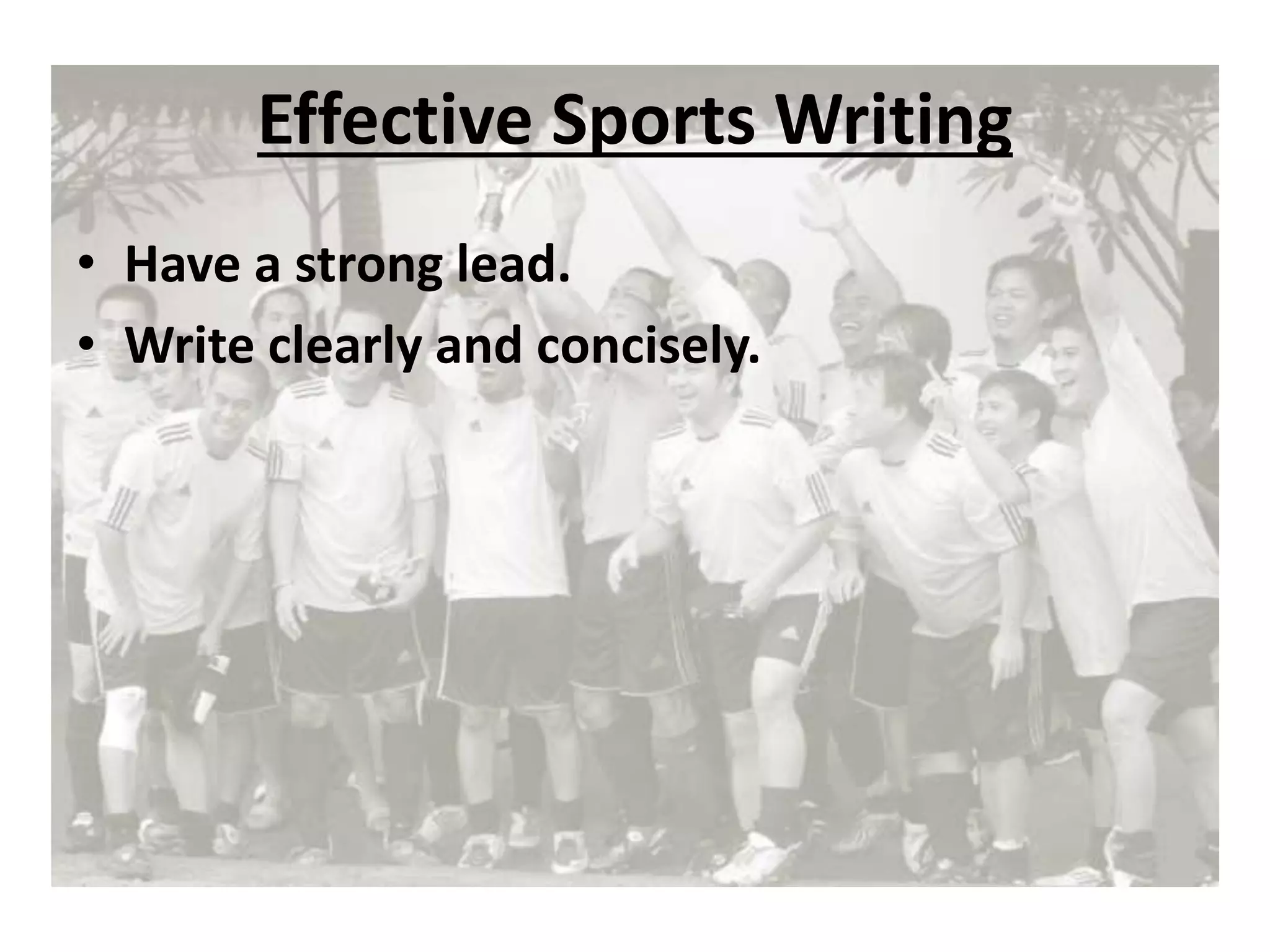 Sports writing | PPTX