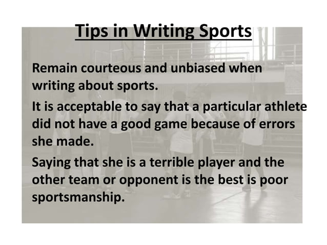 Sports writing | PPTX | College Basketball | College Sports