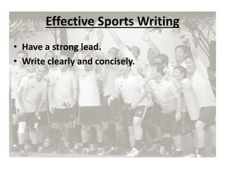 Sports writing | PPTX