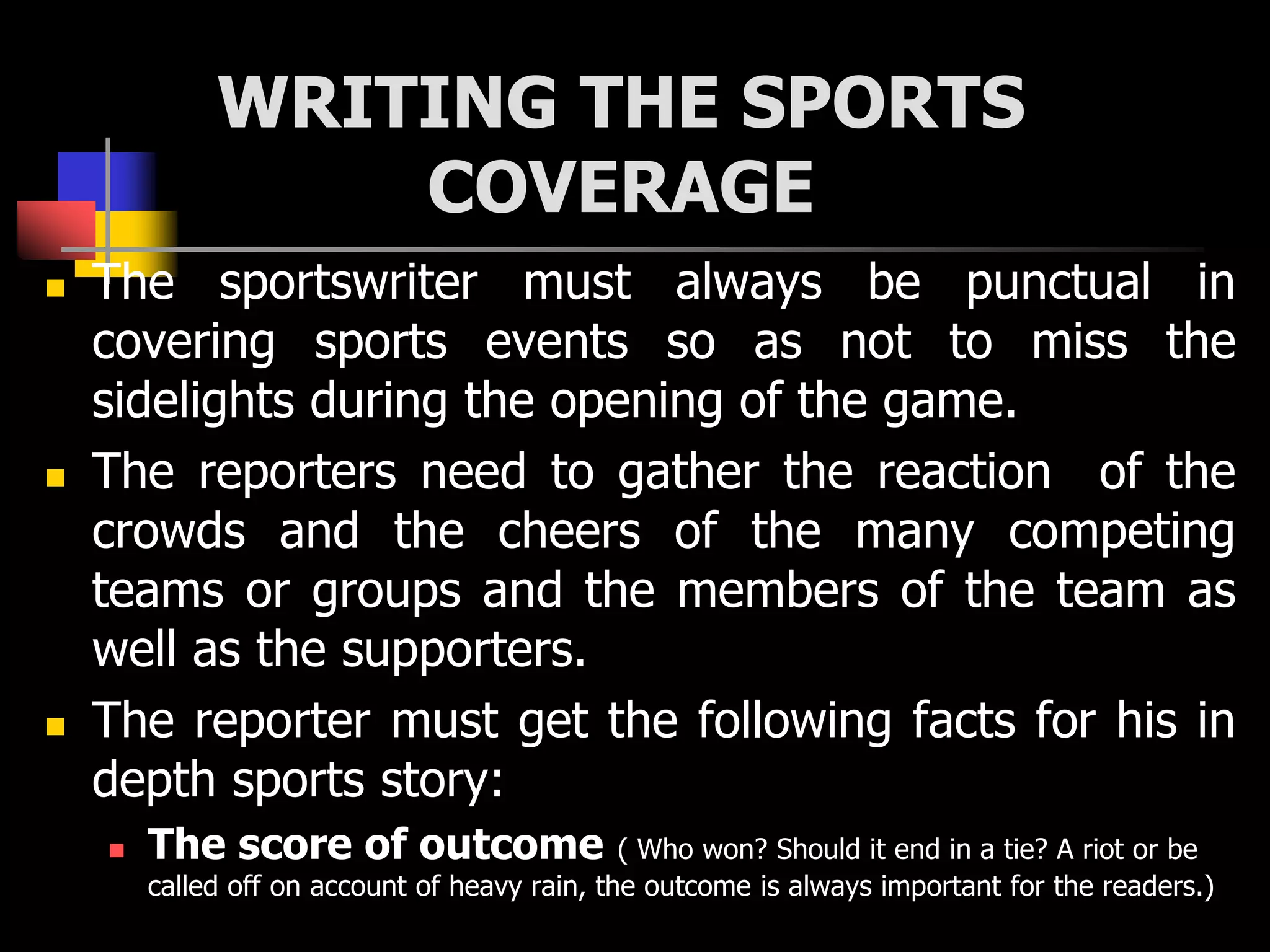 Sports writing | PPTX
