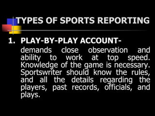 Sports writing | PPTX